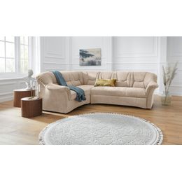 Ecksofa DOMO collection, B:240cm H:83cm T:190cm, beige, Microfaser PRIMABELLE (100% Polyester) / Struktur (90% Polyester; 10%