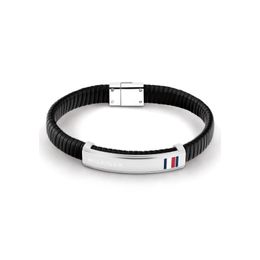 Tommy Hilfiger Herren Armband "Schmuck Edelstahl Armschmuck Lederarmband", 19cm, Edelstahl Leder, bunt, Edelstahl, Leder, Armb&auml;nder