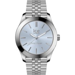 Ice Watch ICE-WATCH Damen Solaruhr "ICE steel - Small - SOLAR 3H", silber, Armbanduhren, Armbanduhr, Damenuhr, Edelstahlarmband, bis 10 bar wasserdicht
