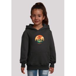 F4NT4STIC Jungen Kapuzenpullover "Sonnenuntergang Berglandschaft", schwarz, Gr. 122, Obermaterial: 65% Baumwolle, 35% Polyester, Pullover, Premium