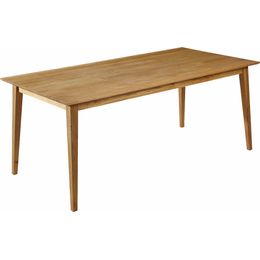 Esstisch, B:180cm H:74cm T:90cm, braun, MASSIVLINE & MORE, Küche, Tische, "Filippa", Gestell aus Massivholz
