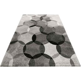Teppich Esprit, B:133cm H:13mm L:200cm, grau, Kunstfaser, Wohnzimmer, Teppiche, "Modernina ESP-3378", weicher Kurzflor in modernem Design,