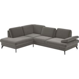 Sit & More Ecksofa SIT & MORE, B:262cm H:82cm T:212cm, braun, 100% Polyester, Wohnzimmer, Sofas, "Morris L-Form, inkl. Sitztiefenverstellung", wahlweise mit