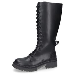 Damen Schn&uuml;rstiefel, Dockers by Gerli, Gr. 40, schwarz, Lederimitat, Basic, Schuhe, Stiefel, Winterstiefel, Stiefel mit robuster Profillaufsohle
