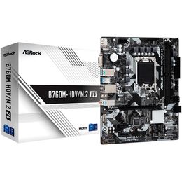 Asrock Mainboard "B760M-HDV/M.2 D4", B:20,1cm T:24,4cm, schwarz, Mainboards