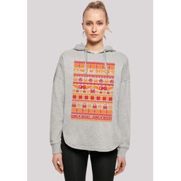 F4NT4STIC Damen Kapuzenpullover "Guns n' Roses Weihnachten Christmas", grau, Gr. M, Obermaterial: 100% Baumwolle, Pullover, Musik,Band,Logo