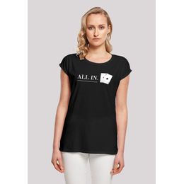 F4NT4STIC Damen T-Shirt "Poker All In Karten", schwarz, Gr. 5XL, Obermaterial: 100% Baumwolle, Shirts, Print
