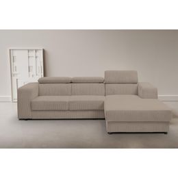 Ecksofa WERK2, B:270cm H:76cm T:192cm, beige, 90% Polyester, 10% Nylon, Wohnzimmer, Sofas, "Cherry, modernes Sofa mit Komfortfunktionen, Breite
