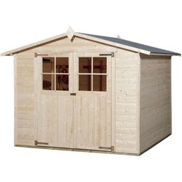 Gartenhaus Weka, beige, Massivholz, Gartenh&auml;user, "Nr. 316, Gr&ouml;&szlig;e 5", inklusive Fussboden