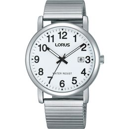 Lorus Damen Quarzuhr, silber, Armbanduhren, Armbanduhr, Herrenuhr, Damenuhr, Datum, Flexband, Zugband