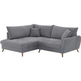 Ecksofa MR. COUCH, B:230cm H:71cm T:190cm, grau, Novaclean Avanti (100% Polyester), Wohnzimmer, Sofas, "Blackburn II L-Form", Wahlweise mit