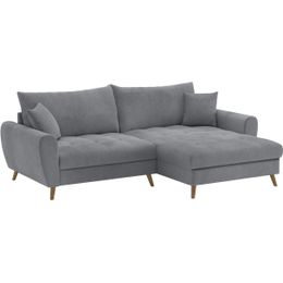 Ecksofa MR. COUCH, B:246cm H:71cm T:170cm, grau, Novaclean Avanti (100% Polyester), Wohnzimmer, Sofas, "Blackburn II L-Form", Wahlweise mit