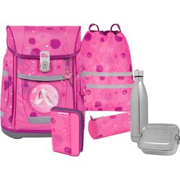 McNeill Kinder Schulranzen "Tenero, Pinky", pink, Polyester, Rucksäcke, inkl. Federmäppchen, Turnbeutel, Schlamperrolle & Motivmagnet