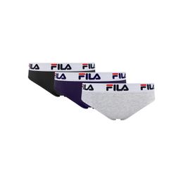 Fila Damen Brasilslip "WOMAN BRAZILIAN SLIP", Gr. L, blau, Obermaterial: 95% Baumwolle, 5% Elasthan, Unterhosen, mit elastischem Logobund