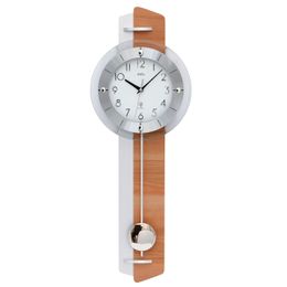 AMS Funk-Pendelwanduhr "5271", B/H/L: 5cm x 70cm x 25cm, beige, Wanduhren, Quarzuhr,Holzgehäuse,Esszimmer,Wohnzimmer,Made in Germany