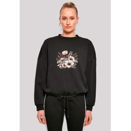 F4NT4STIC Damen Sweatshirt "Blumenstrau&szlig; Boho", schwarz, Gr. S, Obermaterial: 65% Baumwolle, 35% Polyester, Sweatshirts, Premium Qualit&auml;t