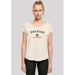 F4NT4STIC Damen T-Shirt "Driving Home Weihnachten", beige, Gr. XS, Obermaterial: 100% Baumwolle, Shirts, Weihnachten, Geschenk, Logo