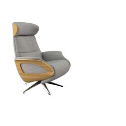 Relaxsessel FLEXLUX, B:81cm H:111cm T:90cm, grau, 100% Polyester, Wohnzimmer, Sessel, "Clement elektrischer Funktionsessel", Gr&ouml;&szlig;e M, R&uuml;cken &