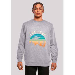 F4NT4STIC Herren Sweatshirt "I Believe UFO Alien Sonnenuntergang", grau, Gr. XXL, Obermaterial: 50% Baumwolle, 50% Polyester, Sweatshirts, Premium