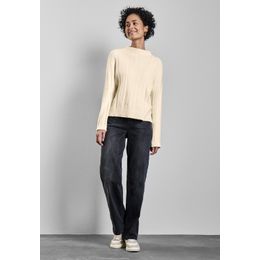 Street One Damen Strickpullover, beige, Gr. 46, unifarben, Stoff, 33% Polyester, 31% Polyacryl, 24% Baumwolle, 12% Polyamid, Pullover, aus softem