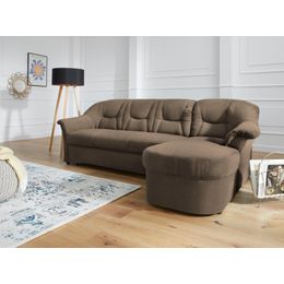 Ecksofa DOMO collection, B:232cm H:83cm T:146cm, braun, Luxus-Microfaser (92% Polyester, 8% Nylon);Microfaser PRIMABELLE (100% Polyester);Microfaser