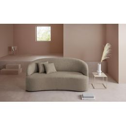 3-Sitzer, B:200cm H:87cm T:89cm, beige, LeGer Home by Lena Gercke, Struktur fein 100% Polyester);Samtoptik (100% Polyester);Bouclé (100% Polyester),
