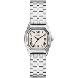 Fossil Damen Quarzuhr "HARLOW", silber, Armbanduhren, Armbanduhr, Damenuhr, Edelstahlarmband, analog
