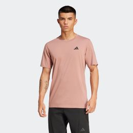 Herren T-Shirt "TR-ES FR T", rosa, Gr. XXL, adidas Performance, Obermaterial: 70% Polyester, 30% Baumwolle, Shirts