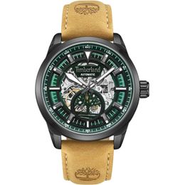 Timberland Kinder Automatikuhr "HENNIKER AUTOMATIC", braun, Armbanduhren, Armbanduhr, mechanische Uhr, Herrenuhr, mit skelettiertem Zifferblatt