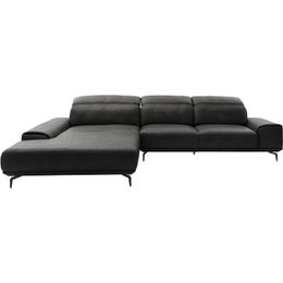 Wohnlandschaft Musterring, B:342cm T:207cm, schwarz, Sofas, "MR 2490", Fuß Schwarz, Sitzhöhe 46cm, wahlweise mit Funktionen, Maße 342x207 cm