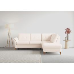 Sit & More Ecksofa SIT & MORE, B:250cm H:90cm T:226cm, beige, Wohnzimmer, Sofas, "Göteborg", inkl. Sitztiefenverstellung, wahlweise mit Bettfunktion & Bettkasten
