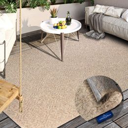 Villeroy & Boch Outdoorteppich VILLEROY & BOCH, B:200cm H:4mm L:290cm, beige, Polyester, Balkon, Teppiche, "Julie", In-& Outdoor, Flachgewebe, wetterfest, Terrasse,