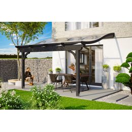 Skan Holz Terrassendach SKANHOLZ, B:434cm T:239cm, grau, Polycarbonat (PC), Terrassen&uuml;berdachungen, "Verona"