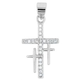 Adelia´s ADELIA ́S Damen Kettenanhänger "Neuheit 2025 - stilvoller Kreuz Anhänger aus 925 Sterling Silber", Silber 925 (Sterlingsilber), silber, Silber 925