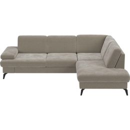 Sit & More Ecksofa SIT & MORE, B:262cm H:82cm T:212cm, beige, 95% Polyester 5% Polyamid, Wohnzimmer, Sofas, "Morris L-Form, inkl. Sitztiefenverstellung",