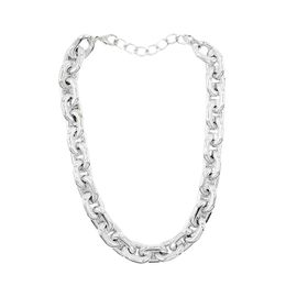 Damen Kette mit Anhänger "Link Affair", silber, Basic, Collezione Alessandro, PTFE-Kunststoff, Halsketten, leichte Gliederkette