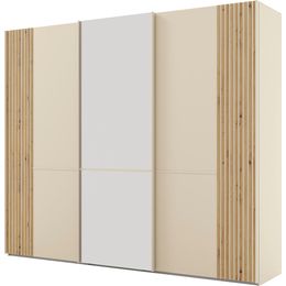 Schwebetürenschrank Musterring, B:278,9cm H:236cm T:67cm, beige, Hartfaserplatte, Holzwerkstoff, Kristallglas, Schränke, "Isabelle", Türen mit