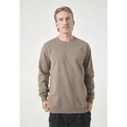 Cleptomanicx Herren Sweatshirt "Ligull", braun, Gr. S, meliert, 100% Baumwolle, Sweatshirts, mit kleiner M&ouml;wen-Stickerei
