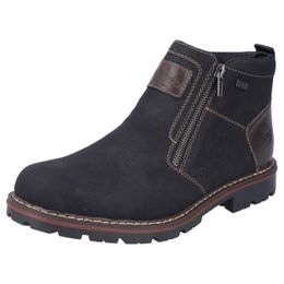 Rieker Herren Winterstiefelette, Gr. 41, schwarz, Lederimitat, Schuhe, Winterboots, Warmfutter, Reißverschlüsse, mit TEX-Ausstattung