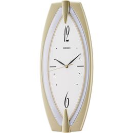 Seiko Wanduhr, B/H/L: 18,7cm x 4,8cm x 45,5cm, gold, Wanduhren, Quarzuhr,Wohnzimmer,Esszimmer,Küche,Arbeitszimmer,Büro, Flur