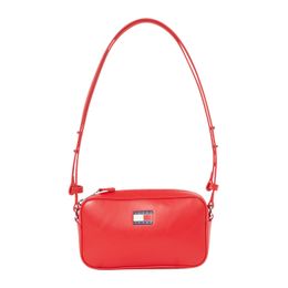 Tommy Jeans Damen Umhängetasche "TJW ESS MUST CONVERTIBLE CAMERA", rot, Lederimitat, Taschen, Damen Abendtasche, Schultertasche, Mini Bag mit