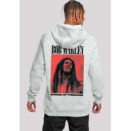 F4NT4STIC Herren Kapuzenpullover "Bob Marley Songs Of Freedom Reggae Music", grau, Gr. S, Obermaterial: 65% Baumwolle, 35% Polyester, Pullover,