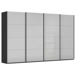Schwebetürenschrank Rauch, B:360cm H:223cm T:68cm, grau, Holzwerkstoff, Schränke, "Kleiderschrank Schrank Garderobe Schlafzimmerschrank SCALE-FYRA",