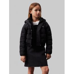 Kinder Outdoorjacke "ARCHIVE GRID PUFFER JACKET", schwarz, Gr. 4, Calvin Klein Jeans, unifarben, Web, Obermaterial: 100% Polyamid. Futter: 100%