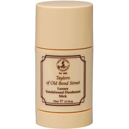 Herren Deo-Stift "Deodorant Stick Sandalwood", 150ml, beige, Taylor of old Bond Street, Deodorante, Beruhigender Duft mit antiseptischer Wirkung für