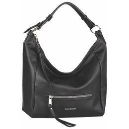 Bruno Banani Damen Hobo "Amalfi", schwarz, Lederimitat, Taschen, Beuteltasche Schultertasche verstellbarer Schulterriemen