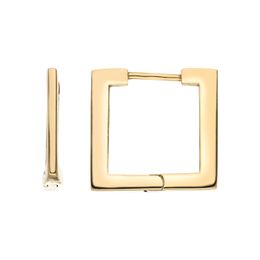 Jobo Damen Paar Creolen "Quadrat", Edelstahl, gold, Edelstahl, Ohrringe, Edelstahl goldfarben 18 mm