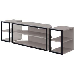 TV-Schrank DECORTIE, B:160cm H:45cm T:42cm, braun, Spanplatte, Wohnzimmer, Schränke, "Echo TV Schrank", Einfache Montage,Platzsparend