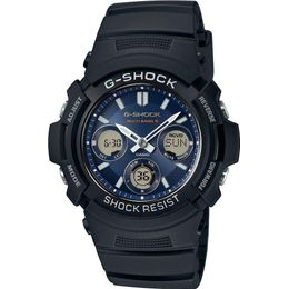 Casio G-SHOCK Kinder Funkchronograph, schwarz, Armbanduhren, Solaruhr, Armbanduhr,Herrenuhr,digital bis 20 bar wasserd.Resinarmband
