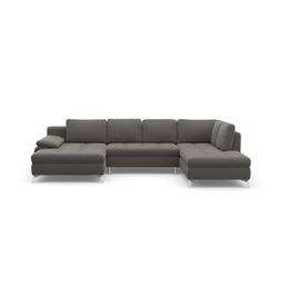 Sit & More Wohnlandschaft SIT & MORE, B:326cm T:201cm, grau, Sofas, "Latigo U-Form", mit Recamiere, wahlweise mit Bettfunktion und Bettkasten